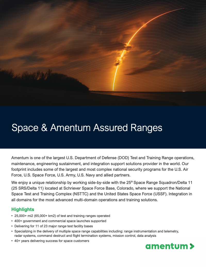 Space & Amentum Assured Ranges