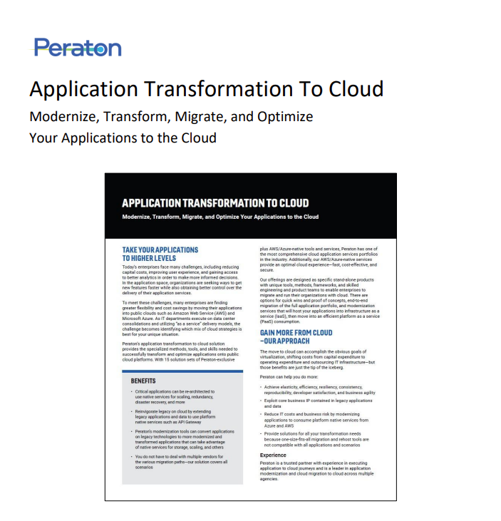 Application Transformation To Cloud