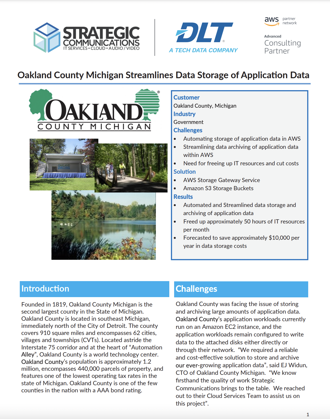 Oakland County Michigan Streamlines Data Storage of Application Data