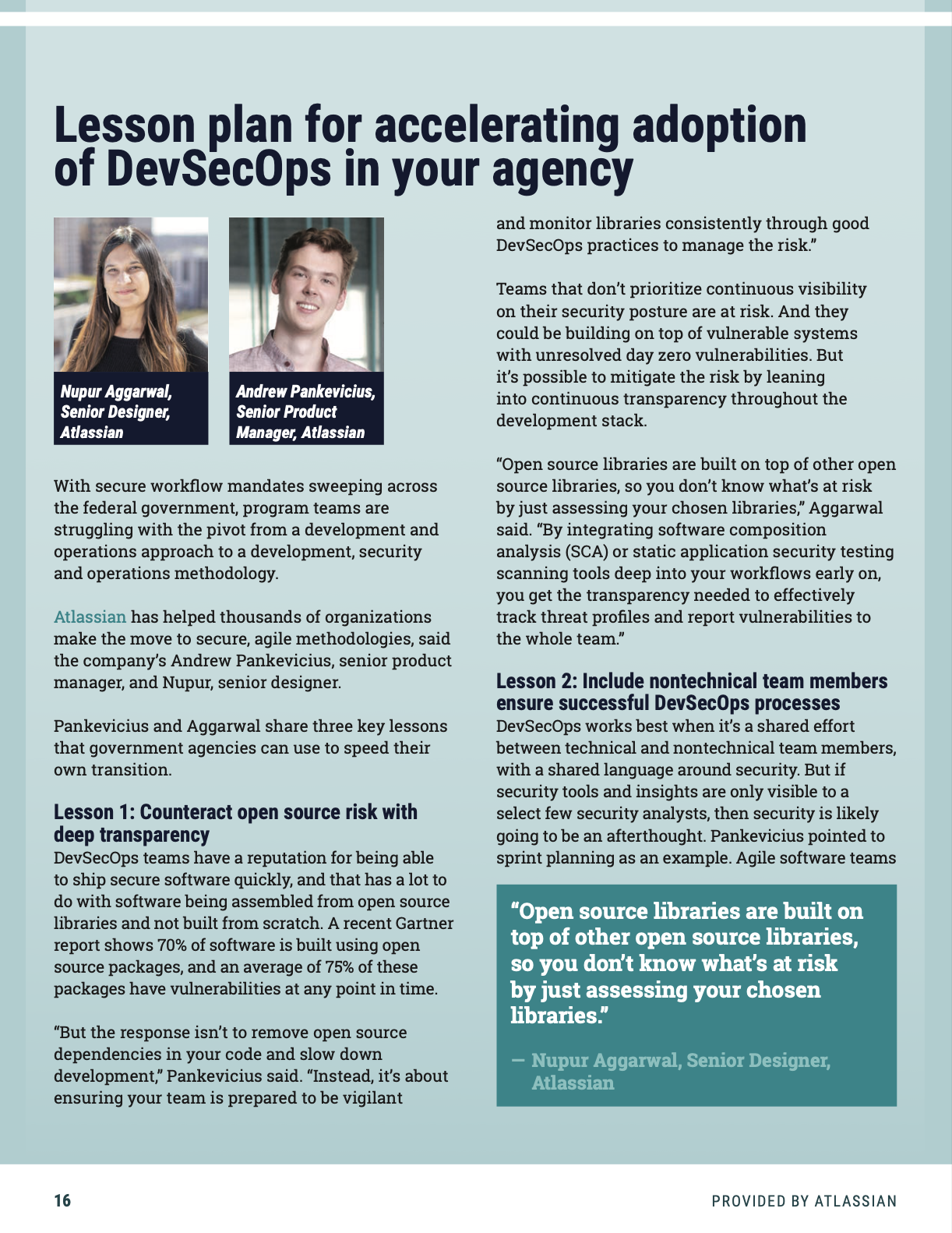 Lesson Plan for Accelerating DevSecOps Adoption in Your Agency