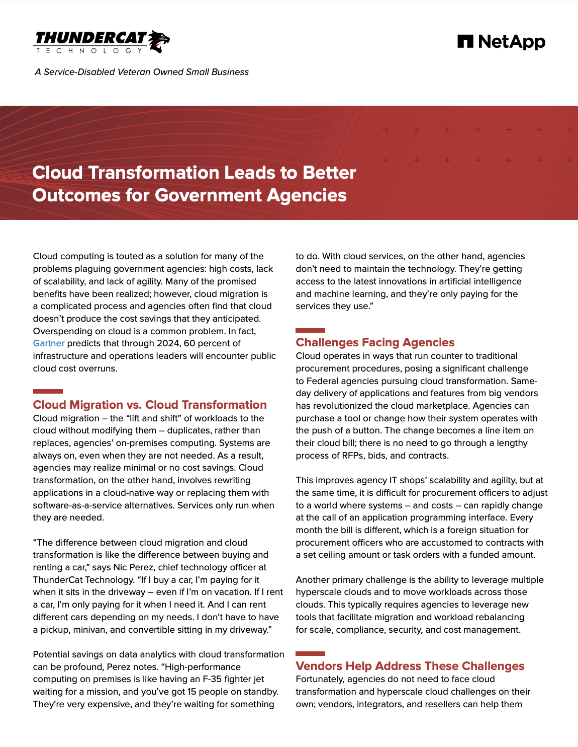 Cloud transformation leads to better outcomes for government agencies
